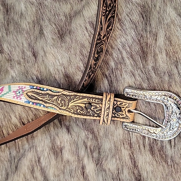 Angel Ranch | Accessories | Angel Ranch Leather Belt Western Southwest ...
